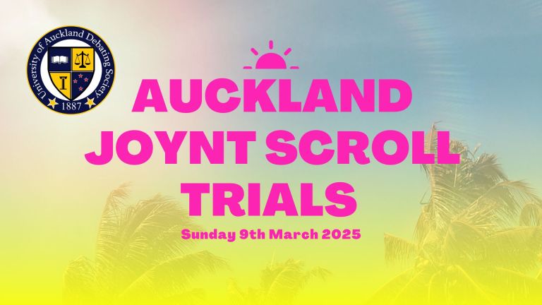 Joynt Scroll Trials – University of Auckland Debating Society